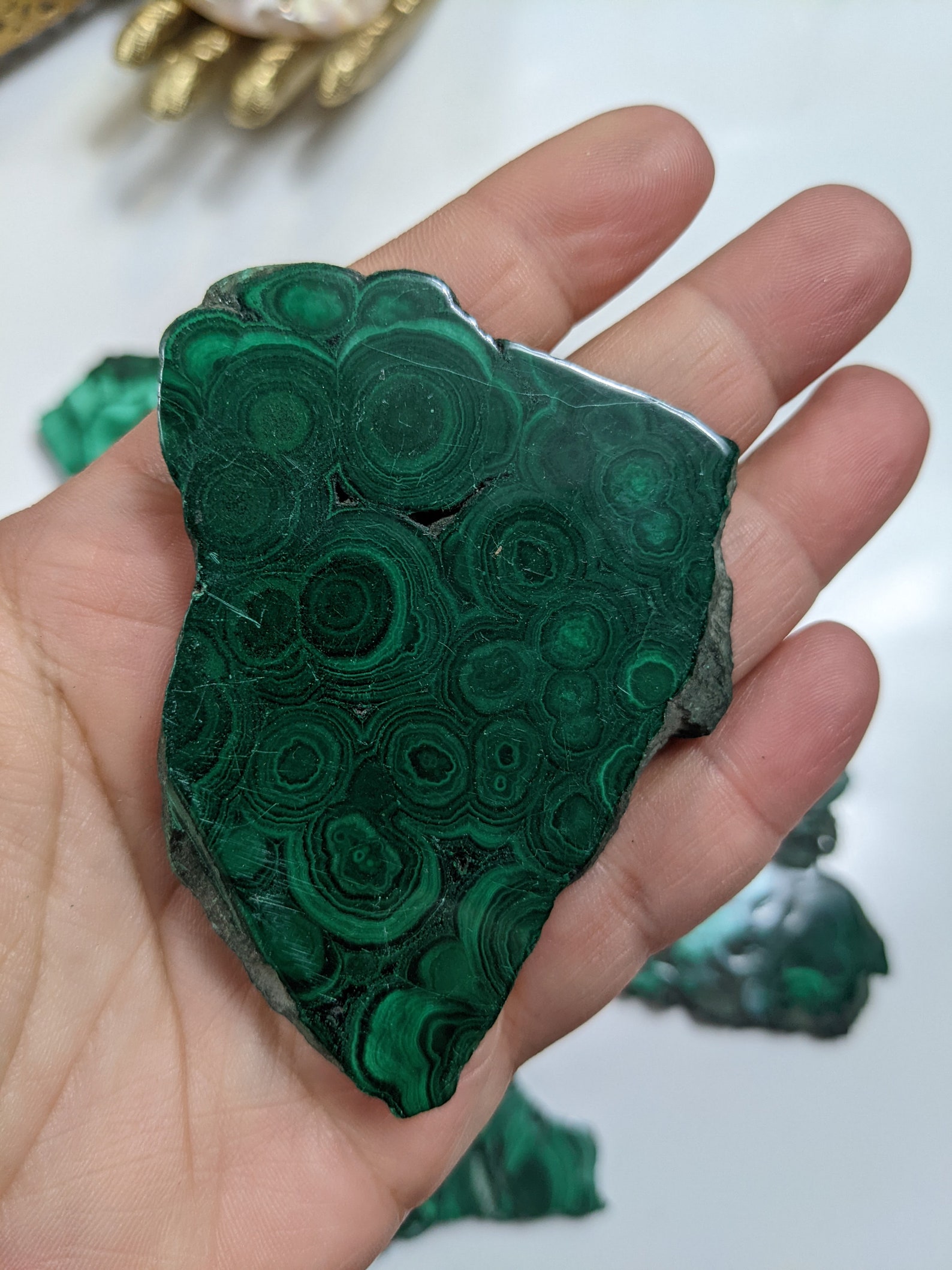 Malachite Slabs Freeform Assorted Polished Botryoidal Plate | Etsy