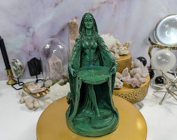 Celtic Danu Goddess Statue Triple Moon Irish Mother Figurine Mythology ...