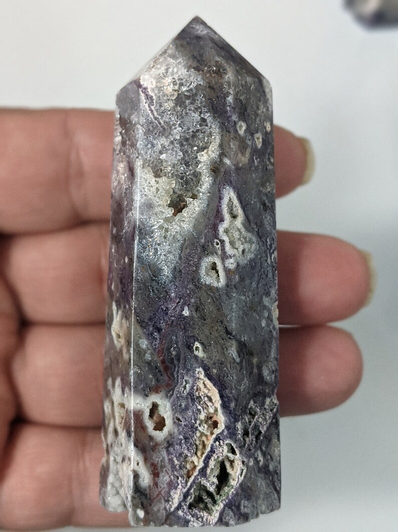 Purple Blue Sphalerite Tower Natural Stone Mineral Specimen - Etsy