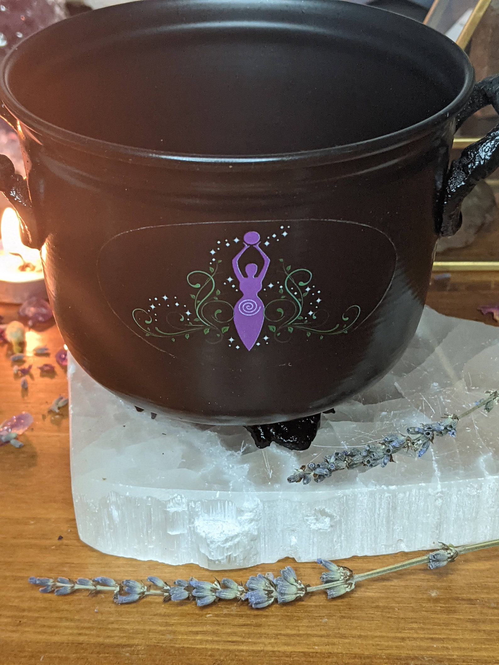 Large Spiral Goddess Black Metal Altar Cauldron Altar Tool - Etsy