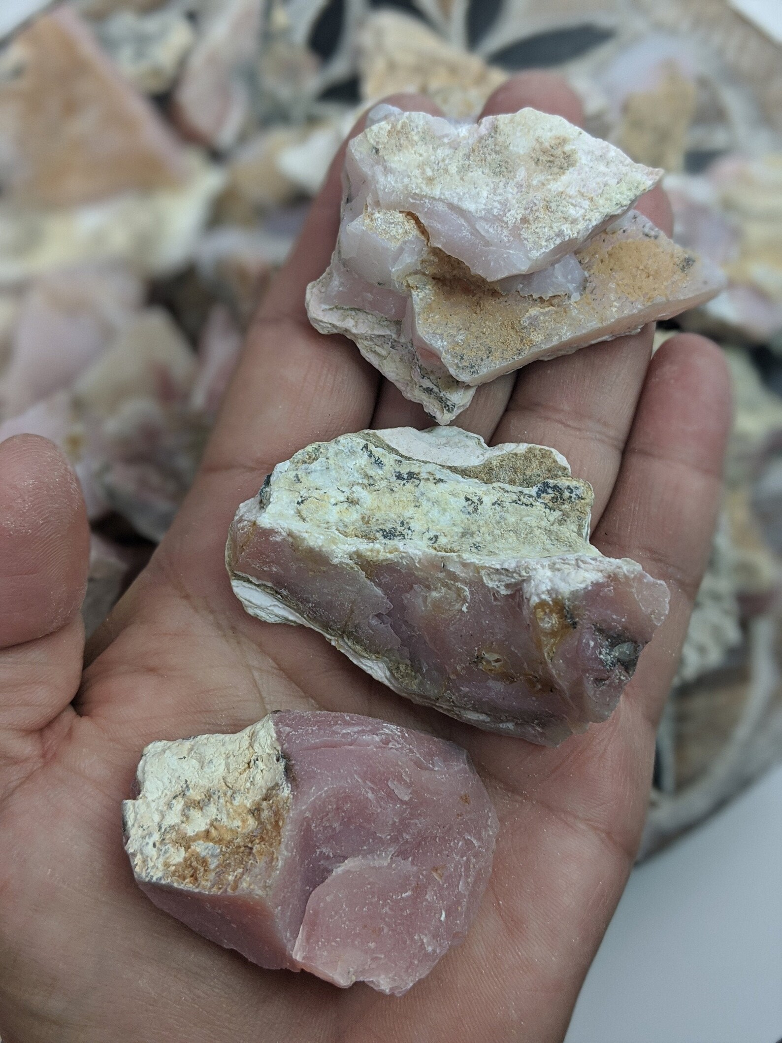 Raw Peruvian Pink Opal Rough Small Chunks Slab Natural Pieces - Etsy