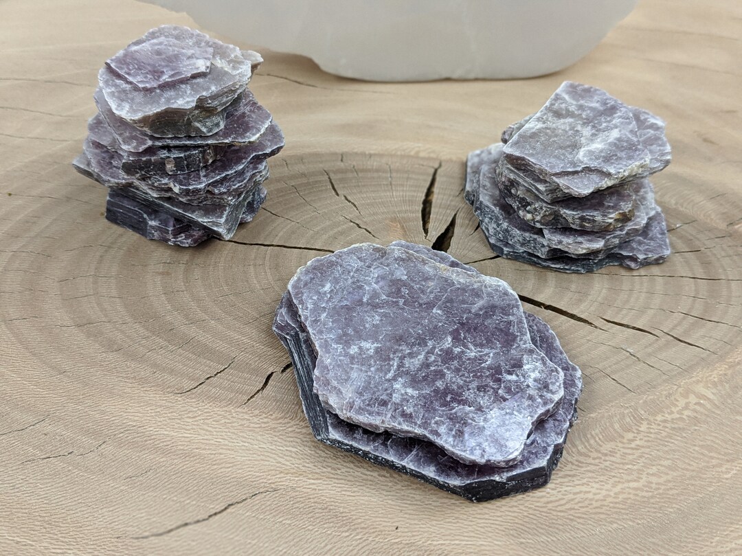 Raw Lepidolite Slab Purple Mica Plate Palm Stone Rock Healing Crystal ...