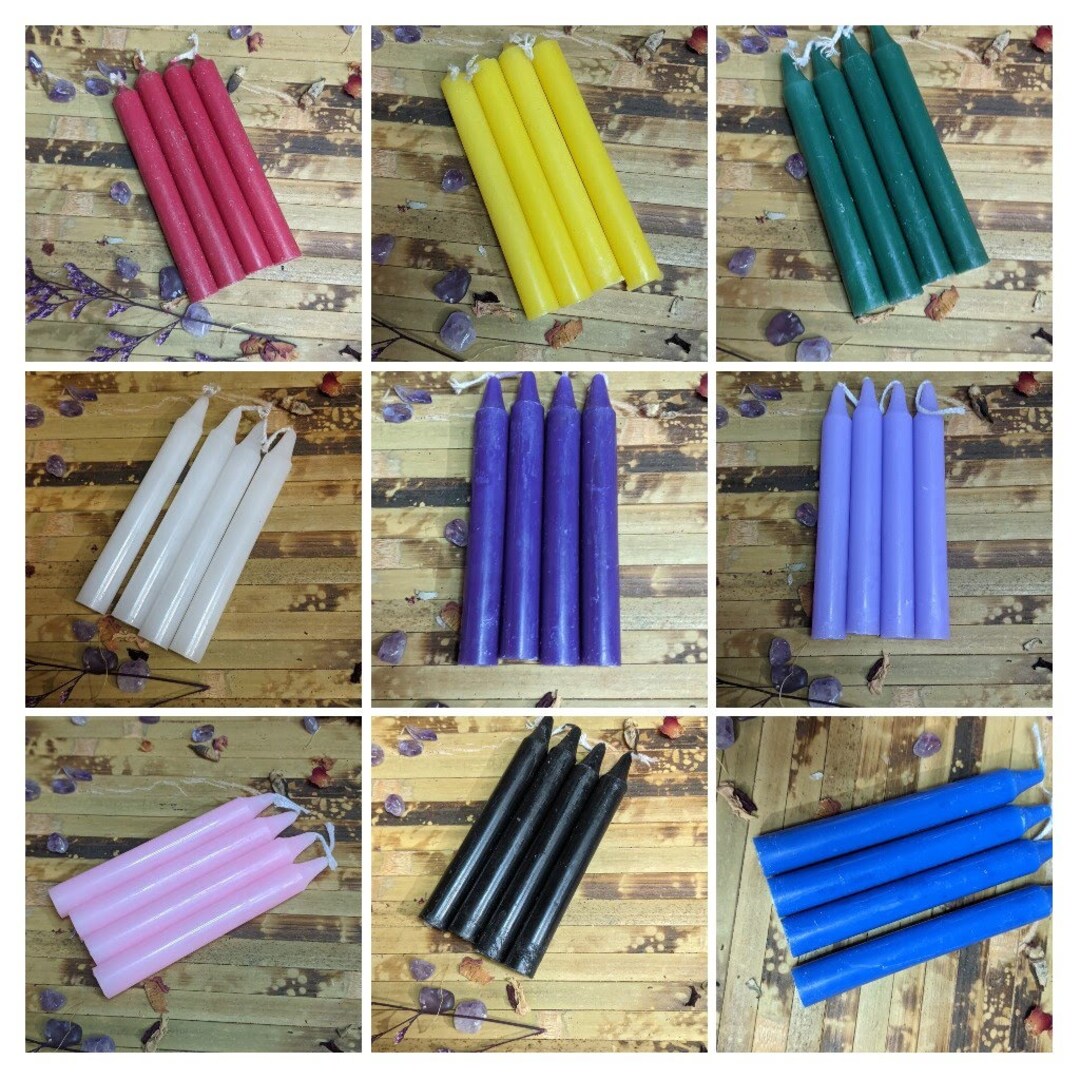 4 Candle Set of 2 Assorted Colors Meditation Chime Mini - Etsy