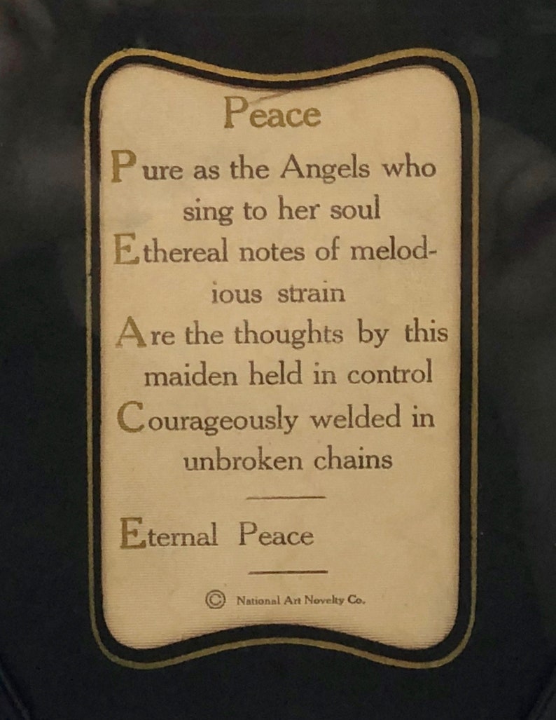 Vintage Eternal Peace Poem & Art Religious Oval Framed Print - Etsy