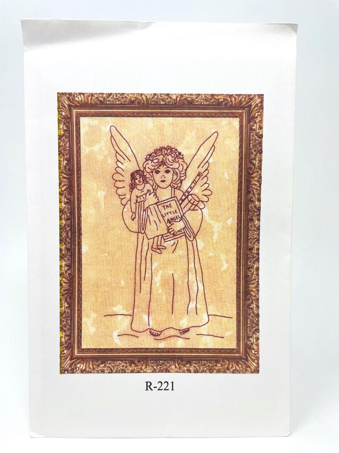 Lakadaisies Redwork Embroidery Pattern , Angel Holding Doll Book , R ...