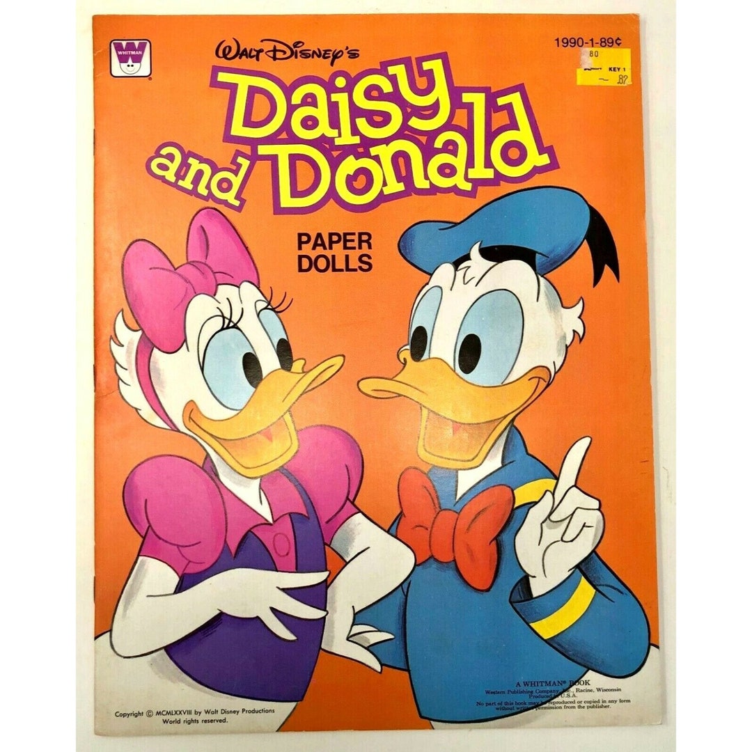 Walt Disney Daisy and Donald Duck Paper Dolls, Uncut, Whitman 1973 - Etsy