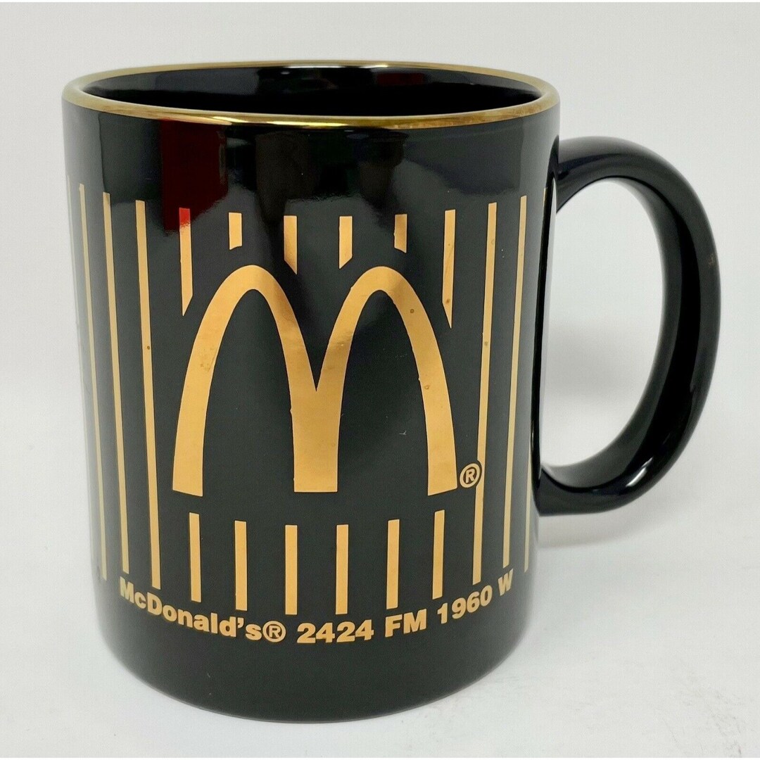 Mcdonald's Mug Black & Golden Arches Texas Address, 2424 FM 1960 W ...