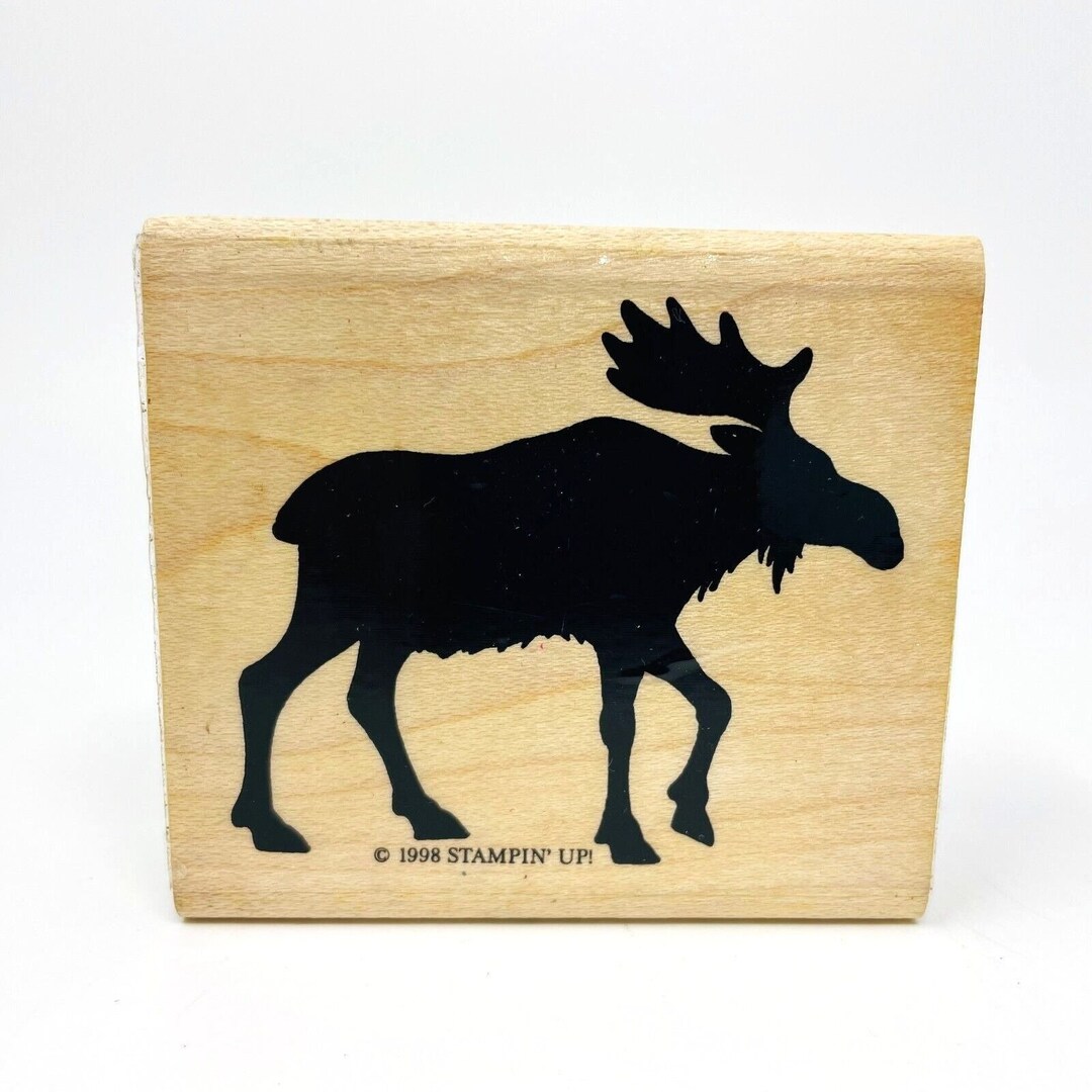 Stampin' Up Moose Silhouette Rubber Stamp 1998 Wood Mounted NEW - Etsy