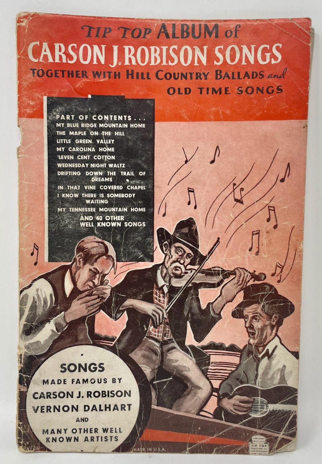 1936 Tip Top Album of Carson J. Robison Songs, Hill Country Ballads ...