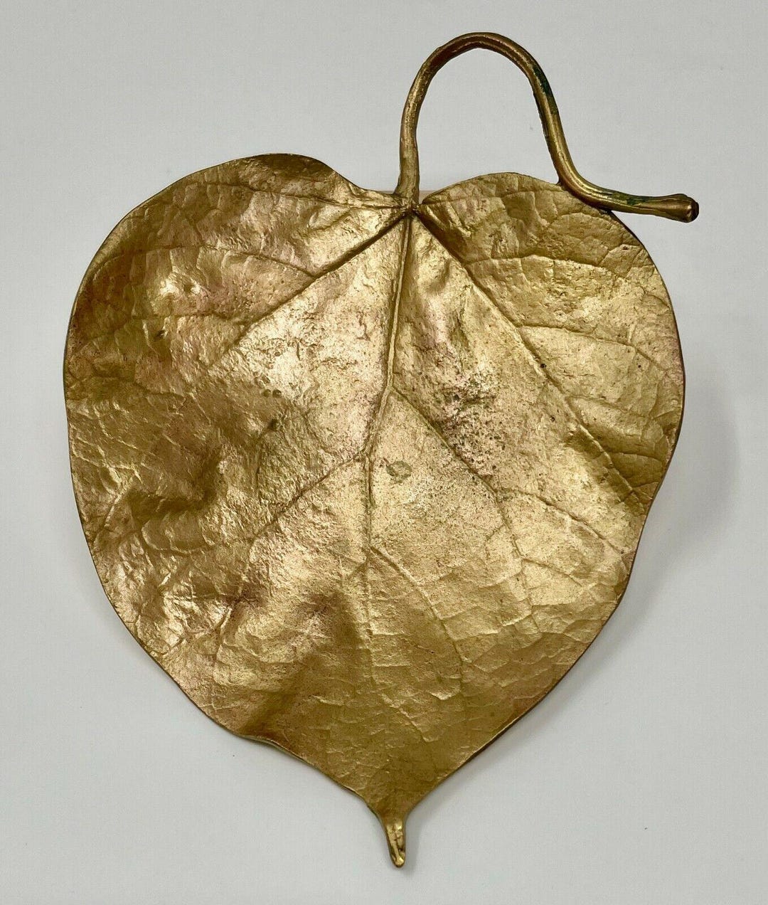 Michael Michaud Table Art Catalpa Leaf Dish, Cast Metal Artist Designed ...