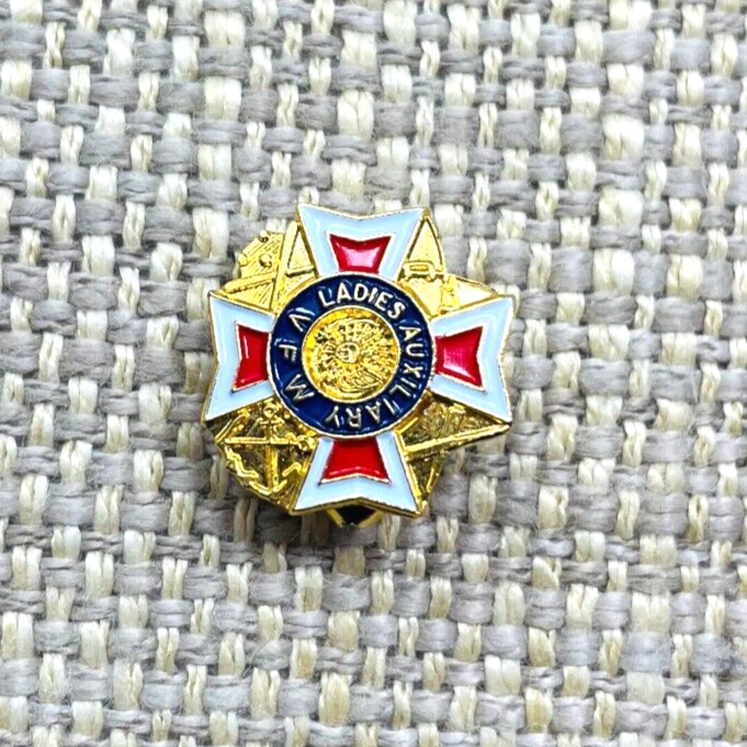 Vintage Ladies Auxiliary VFW Pin Veterans of Foreign Wars , Enamel and ...
