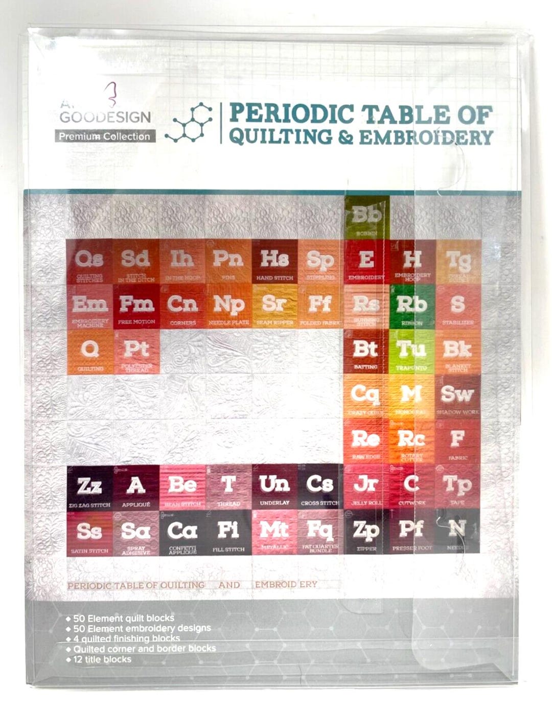 Anita Goodesign Periodic Table of Quilting & Embroidery, Book and CD - Etsy