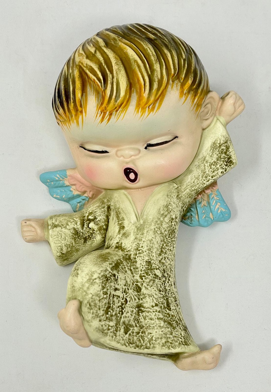 Ceramic Baby Angel Wall Hanging, Christmas Vintage Kitschy Parma by AAI ...