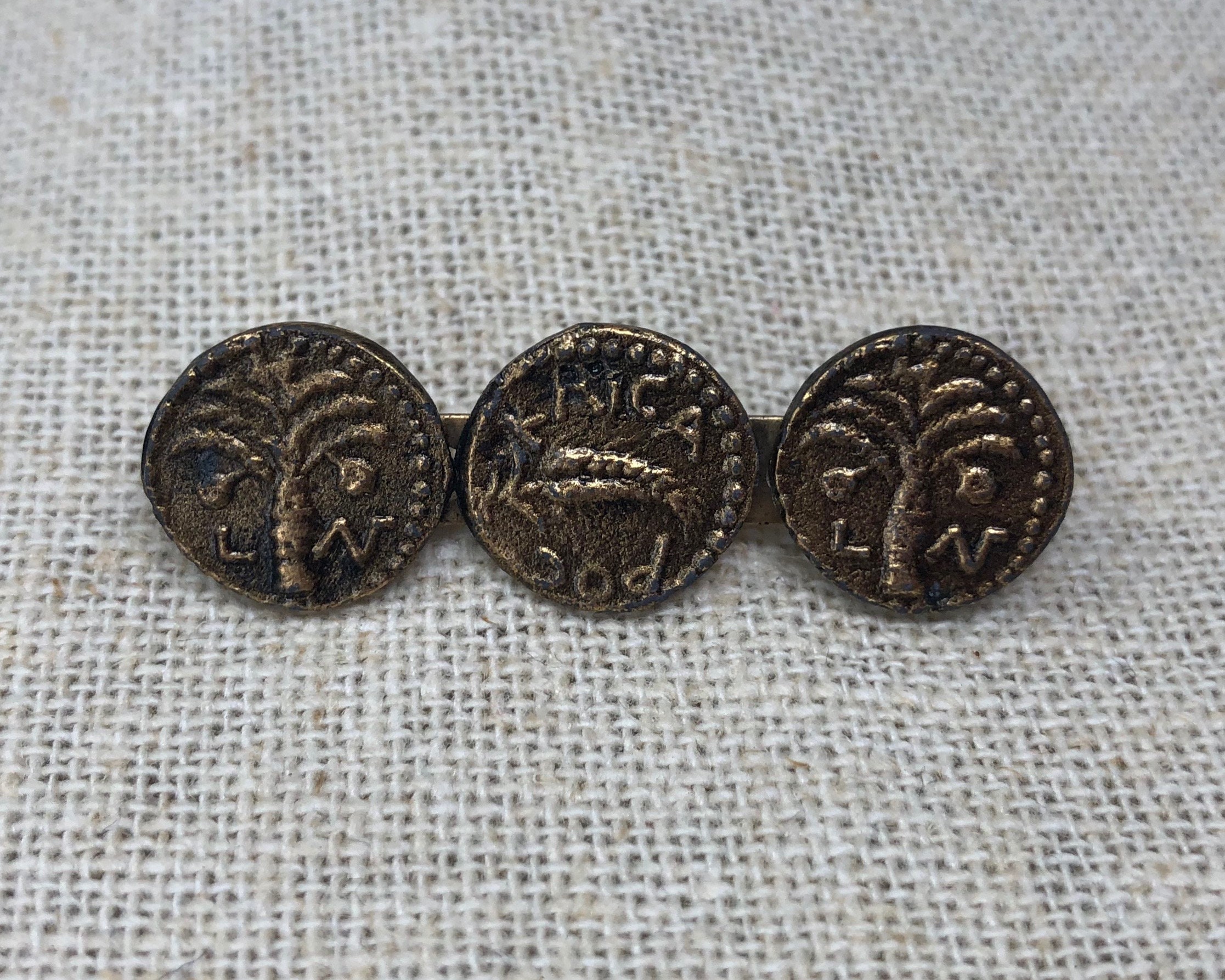 Vintage Gold Tone Roman Coins Lapel Pin Brooch Ancient Rome | Etsy