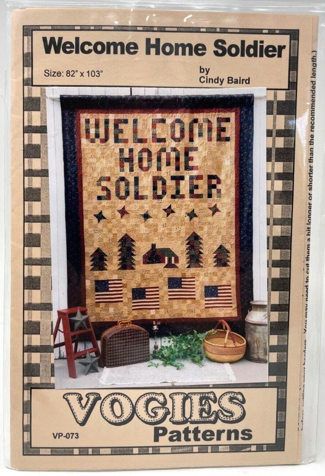 Quilt Pattern Welcome Home Soldier Patriotic Military Vogies Wall ...