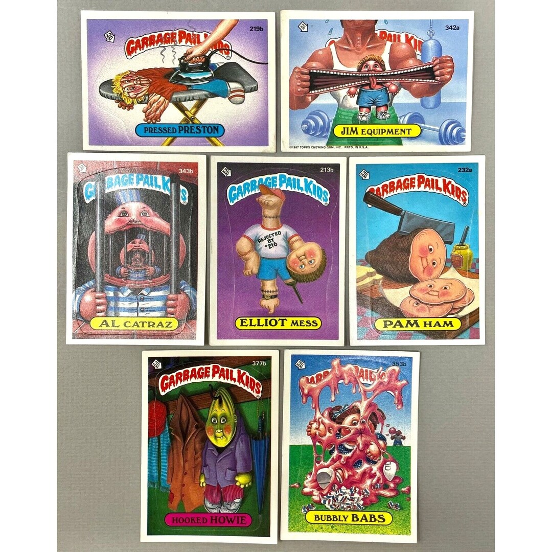 Vintage Garbage Pail Kids Sticker Cards,1986/87, Garbage Gang ...