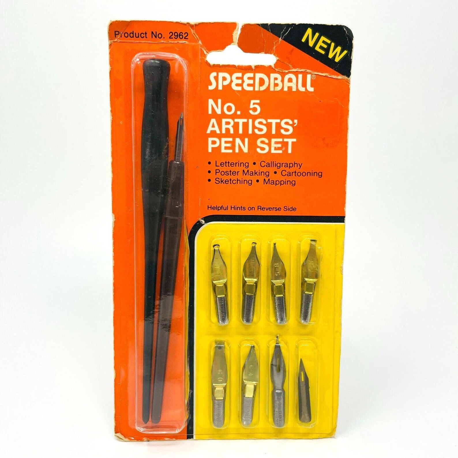 Vintage Calligraphy Speedball No 5. Artists' Pen Set, #2962, 8 Nibs ...