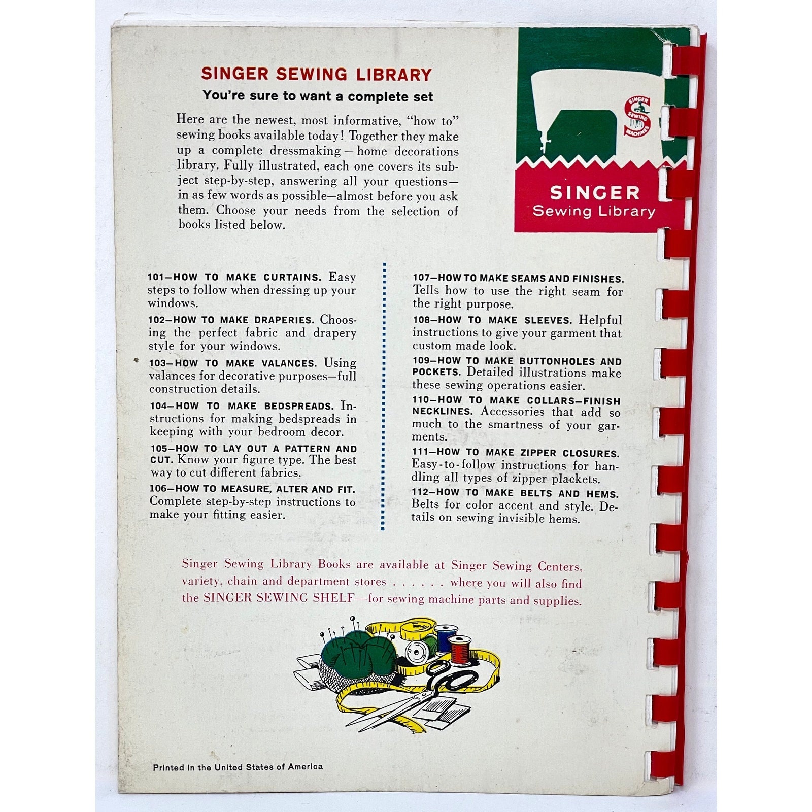 1960 How to Make Belts & Hems, Singer Sewing Library 112 Craft Book - Etsy