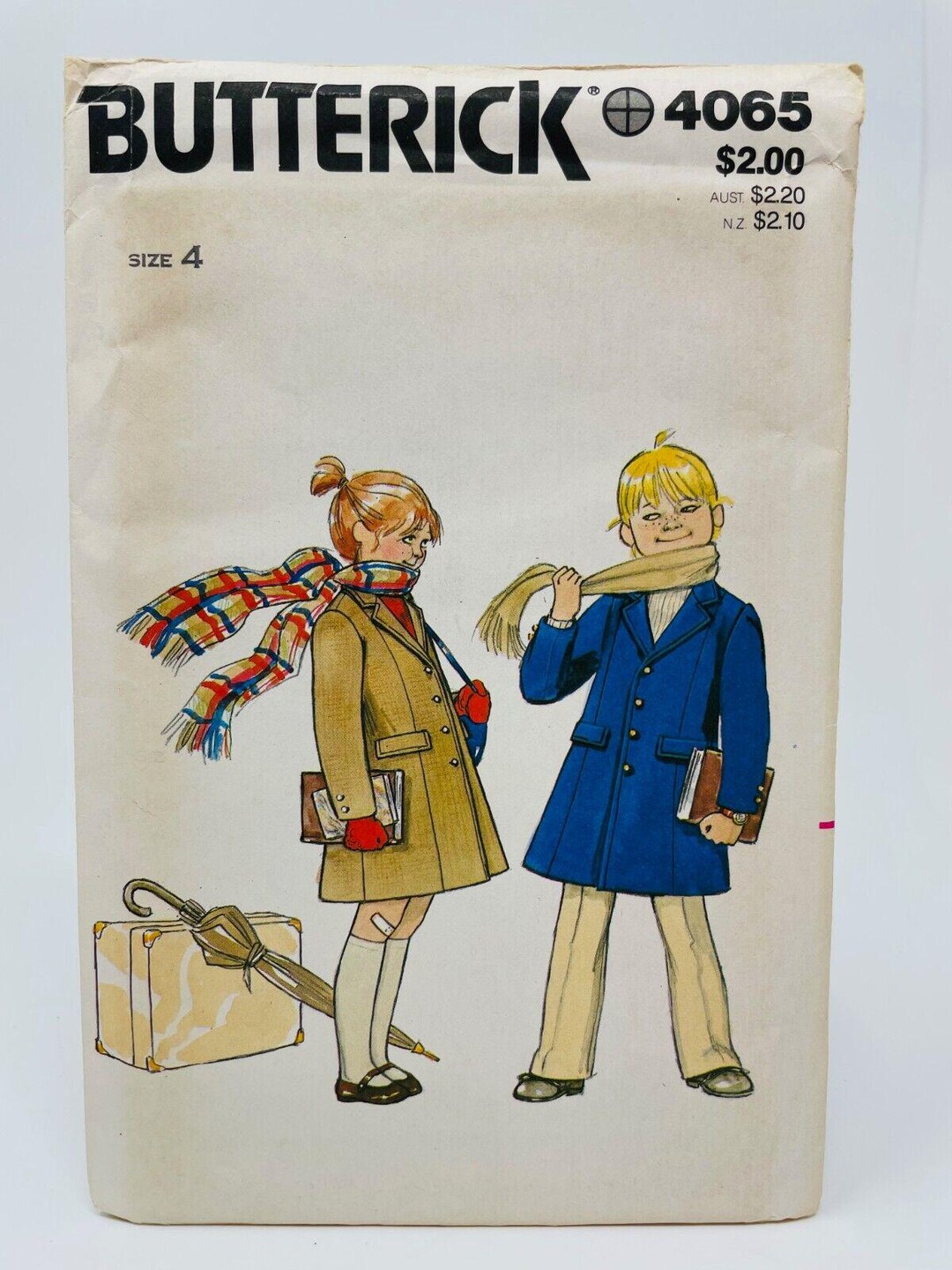 Butterick 4065 Pattern, Childrens Coat, Size 4, Classic Button Front ...