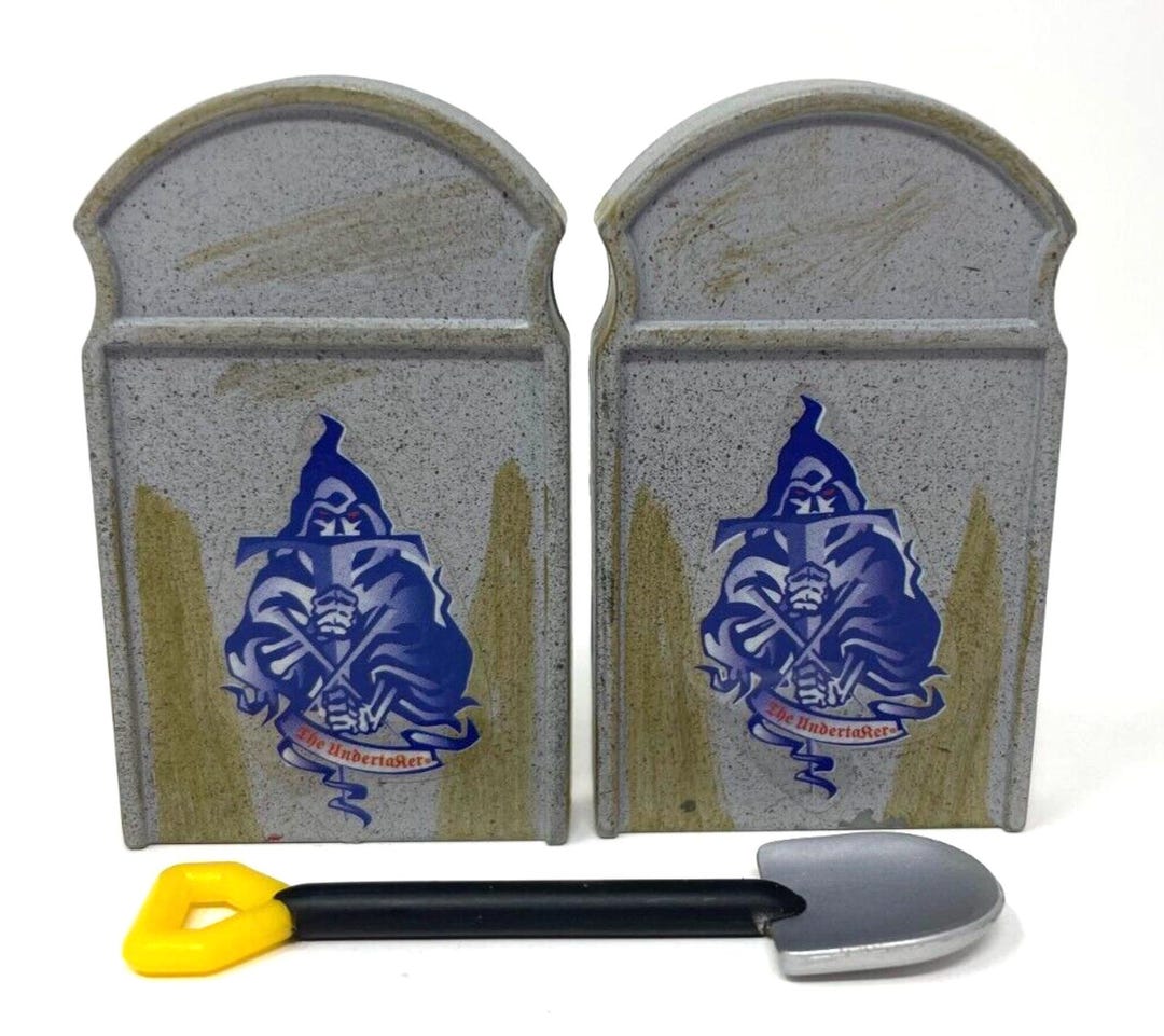 Vintage 90s JAKKS Action Figure Undertaker Tombstones & Shovel ...