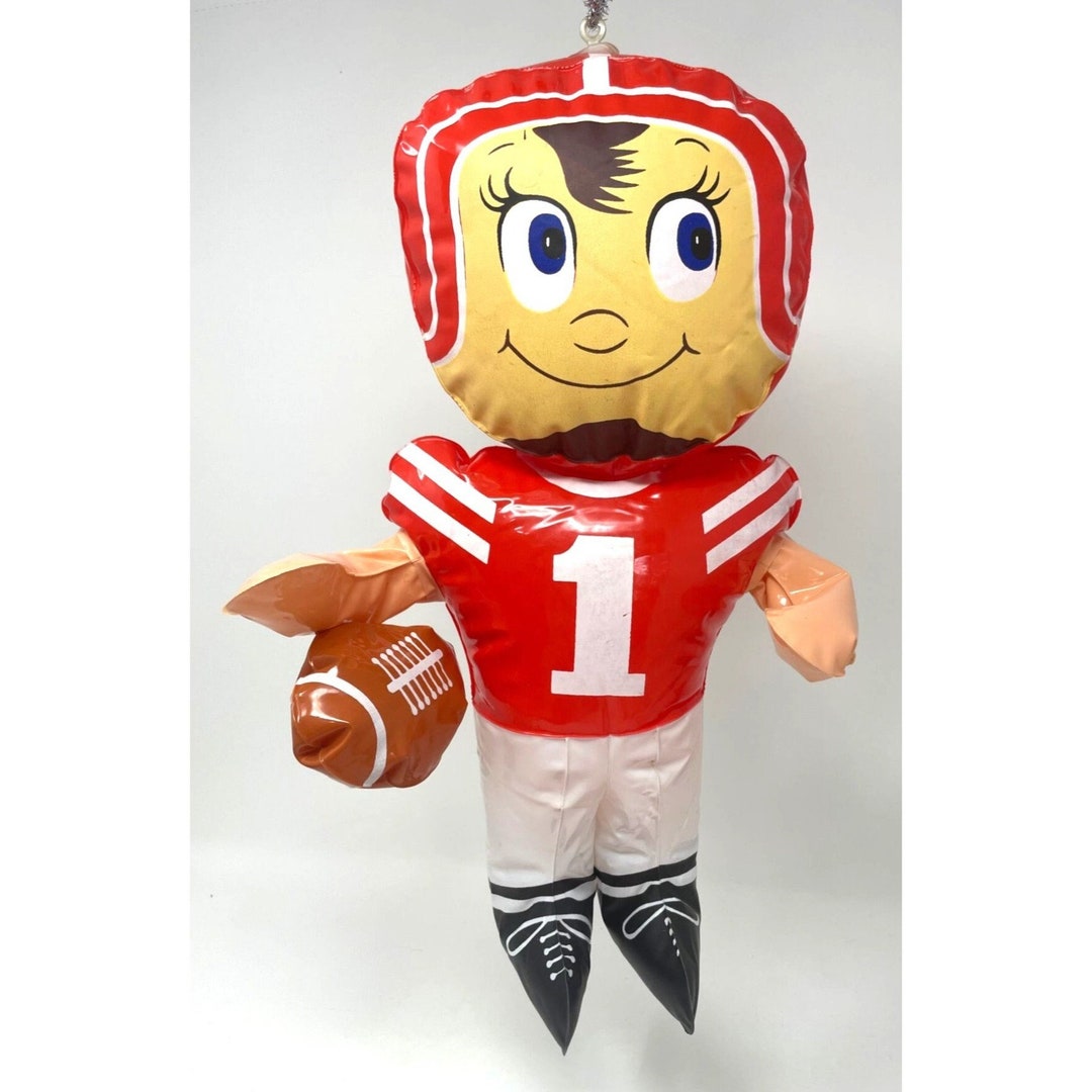 Vintage Inflatable Football Player, #1 Red & White Blow up Decor ...