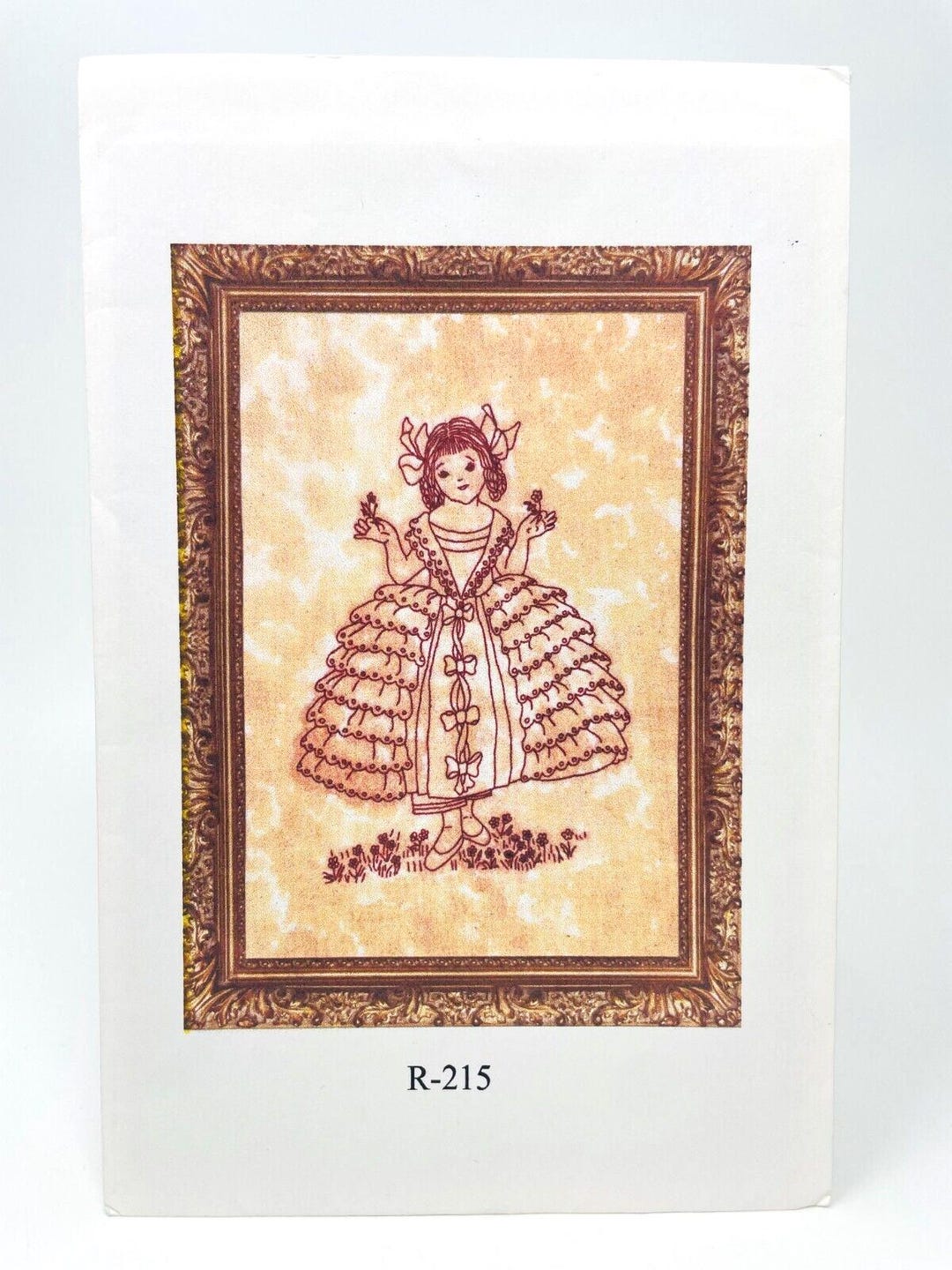 Lakadaisies Redwork Embroidery Pattern, Girl in Fancy Dress, R-215 ...