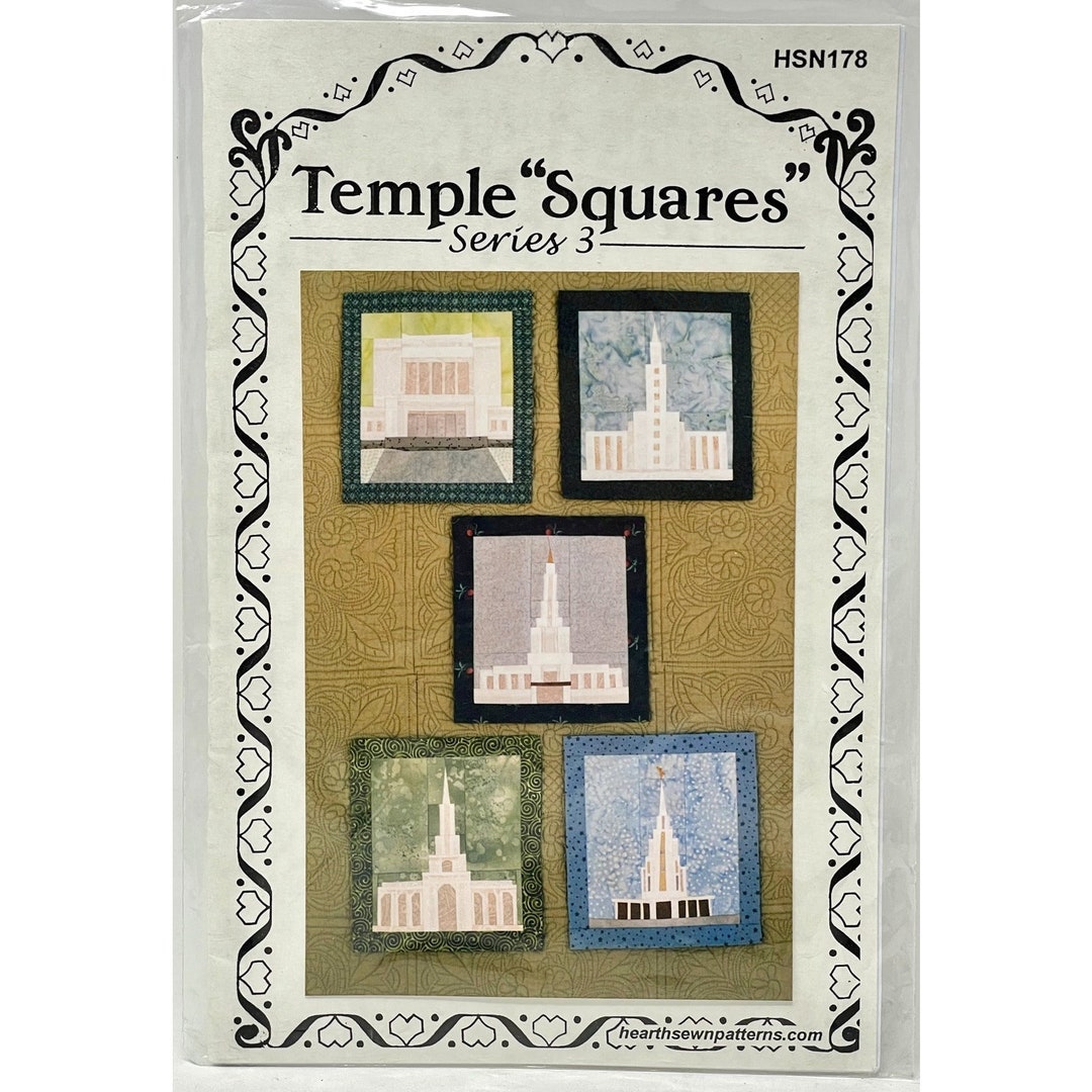Hearthsewn Quilt Pattern, LDS Temple Squares, Series 3, Arizona, Idaho ...