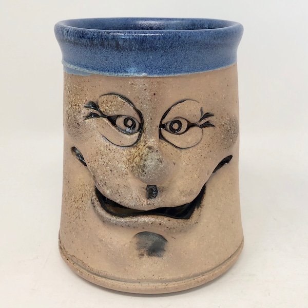 Funny Face Pottery Mugs - Etsy