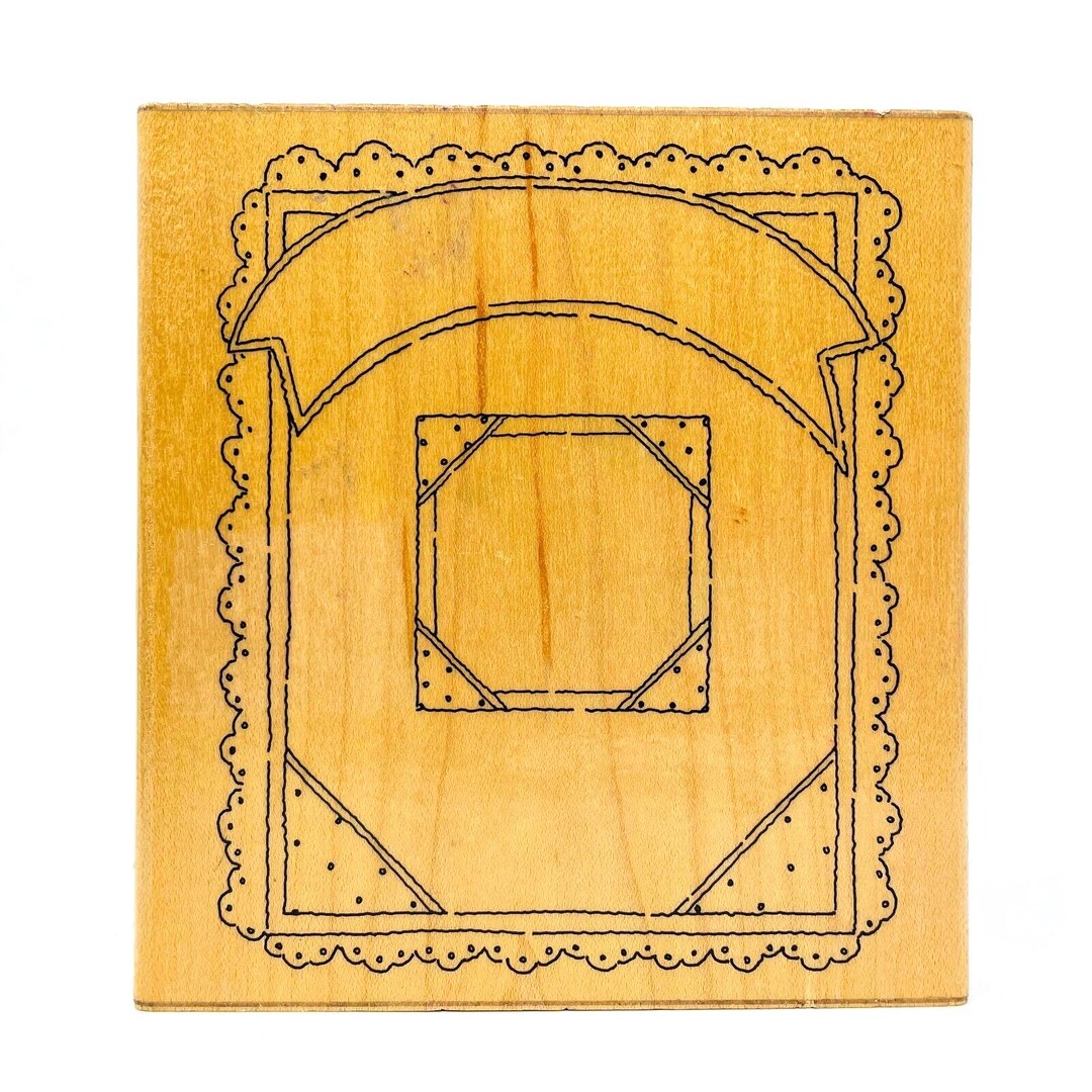 Jrl Design Lacey Frame V182 2-in-1 Wood Mounted Rubber Stamp, Unused - Etsy