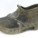 Antique Inkwell Pewter Shoe, Victorian 1800s, Vintage Lancashire Clog ...