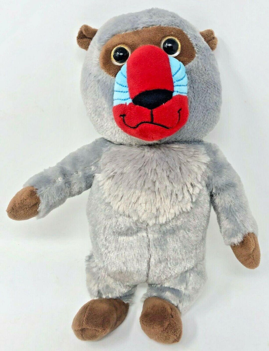 Mandrill Baboon Monkey Plush, Kellytoy Safari Pals,12" Stuffed Animal ...