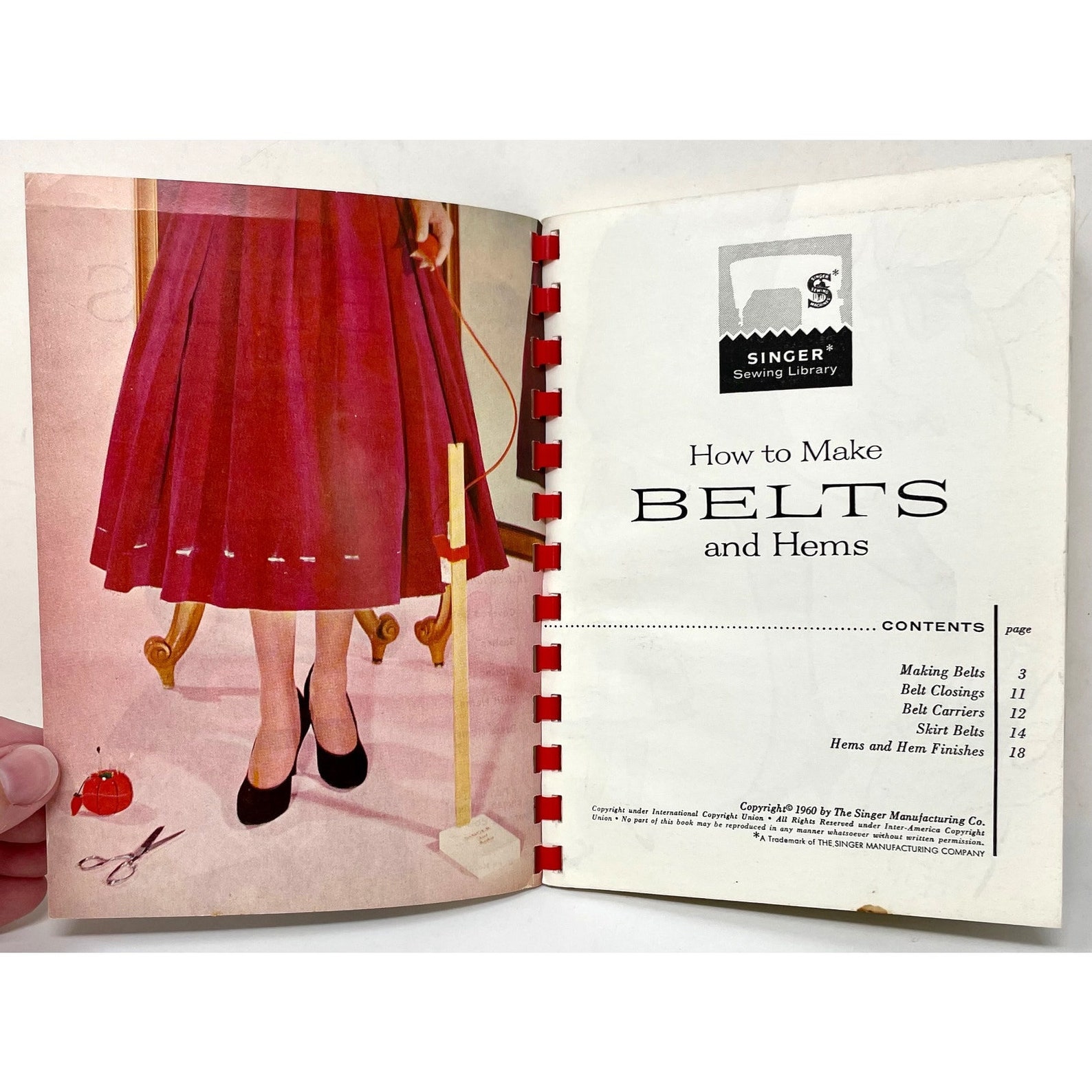 1960 How to Make Belts & Hems, Singer Sewing Library 112 Craft Book - Etsy
