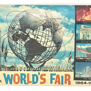 Vintage New York World's Fair 1964-65 Giant Postcard Full Color ...