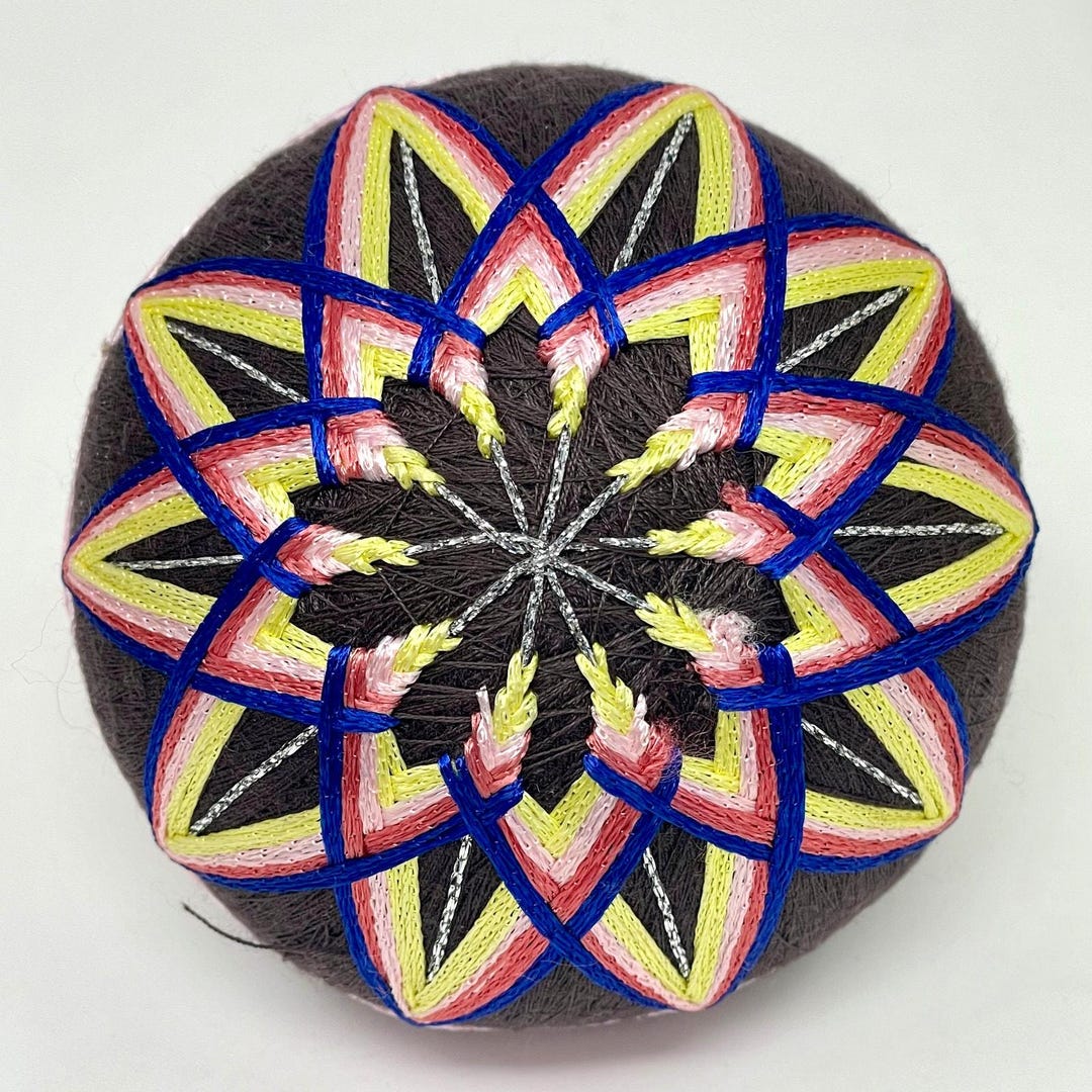 Temari Japanese Thread Ball Embroidered Traditional Thread Folk Art ...