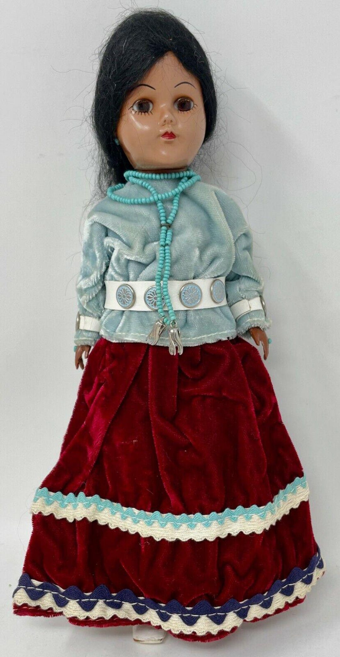 Vintage Carlson Doll, Navajo Princess #8-1 + Papoose, 11", Sleep Eye ...