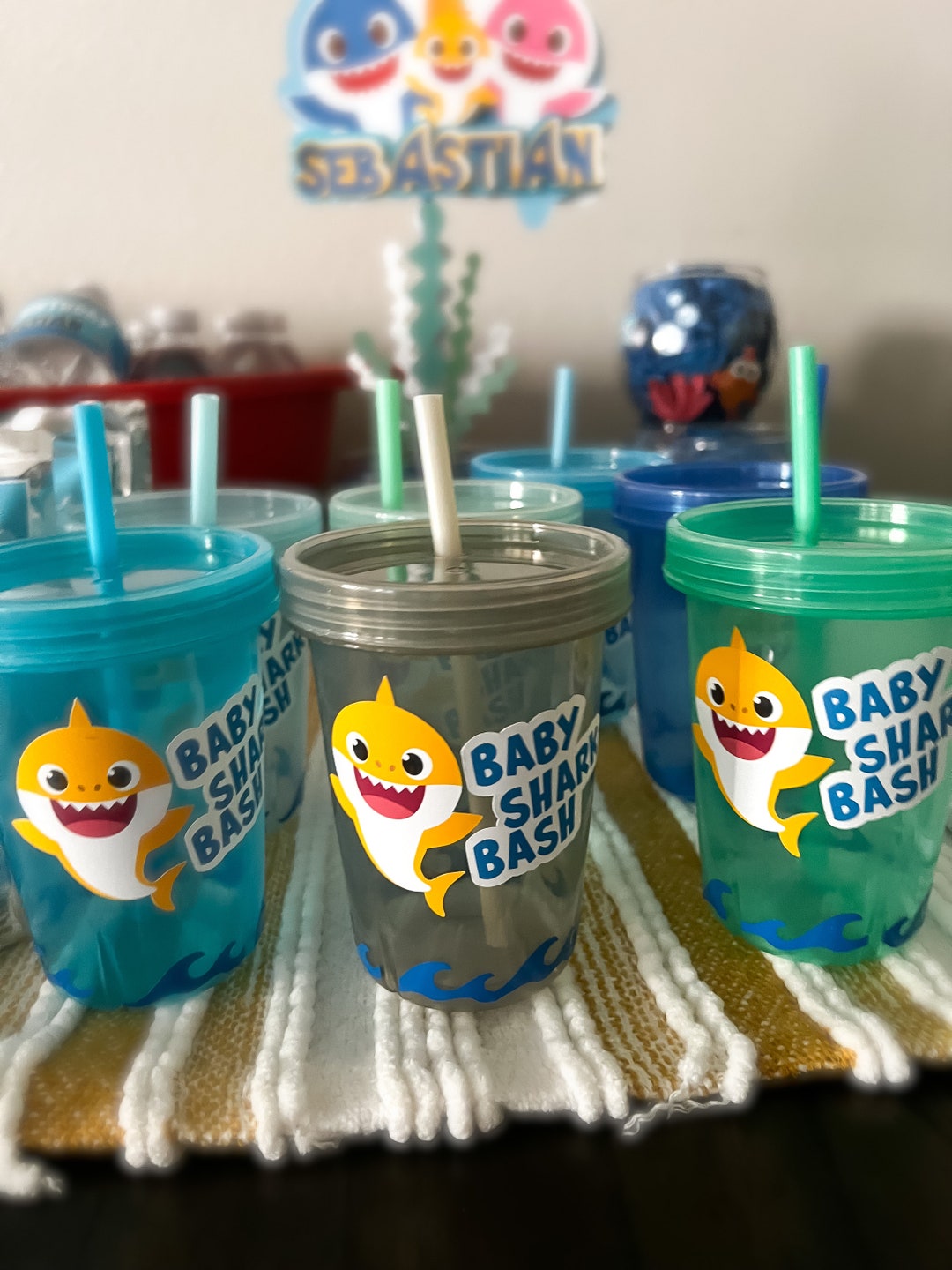 Shark Party Favor Cups - Etsy