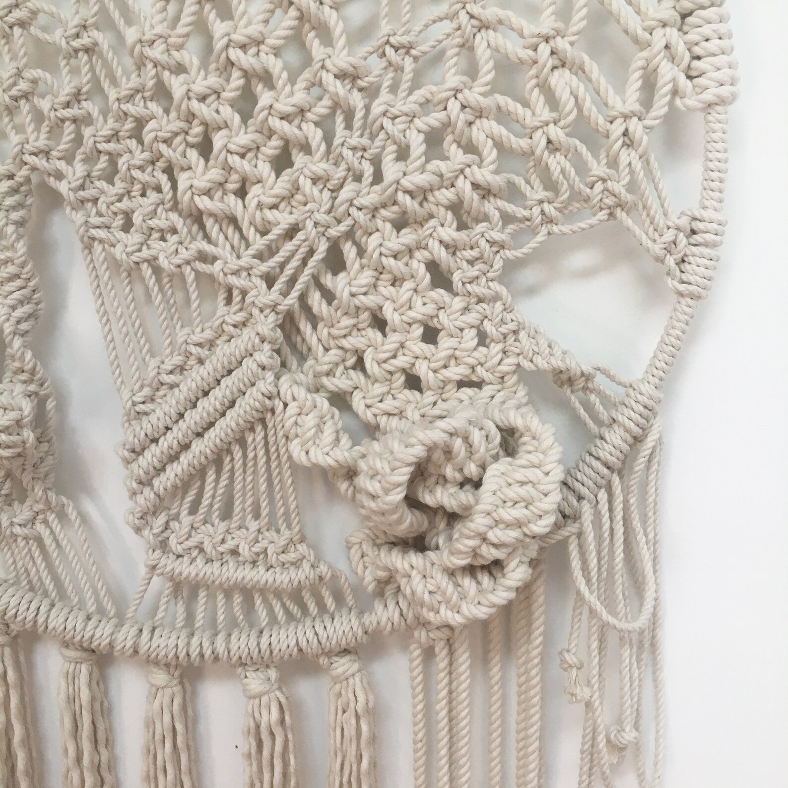 Large Round Macrame Wall Hanging 70s Vintage Round Macrame - Etsy