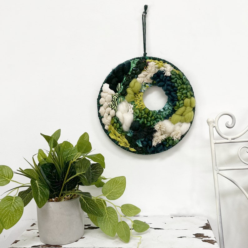 Spring Round Weaving, Upcycled Large Round Weaving, Woven Round Weaving ...