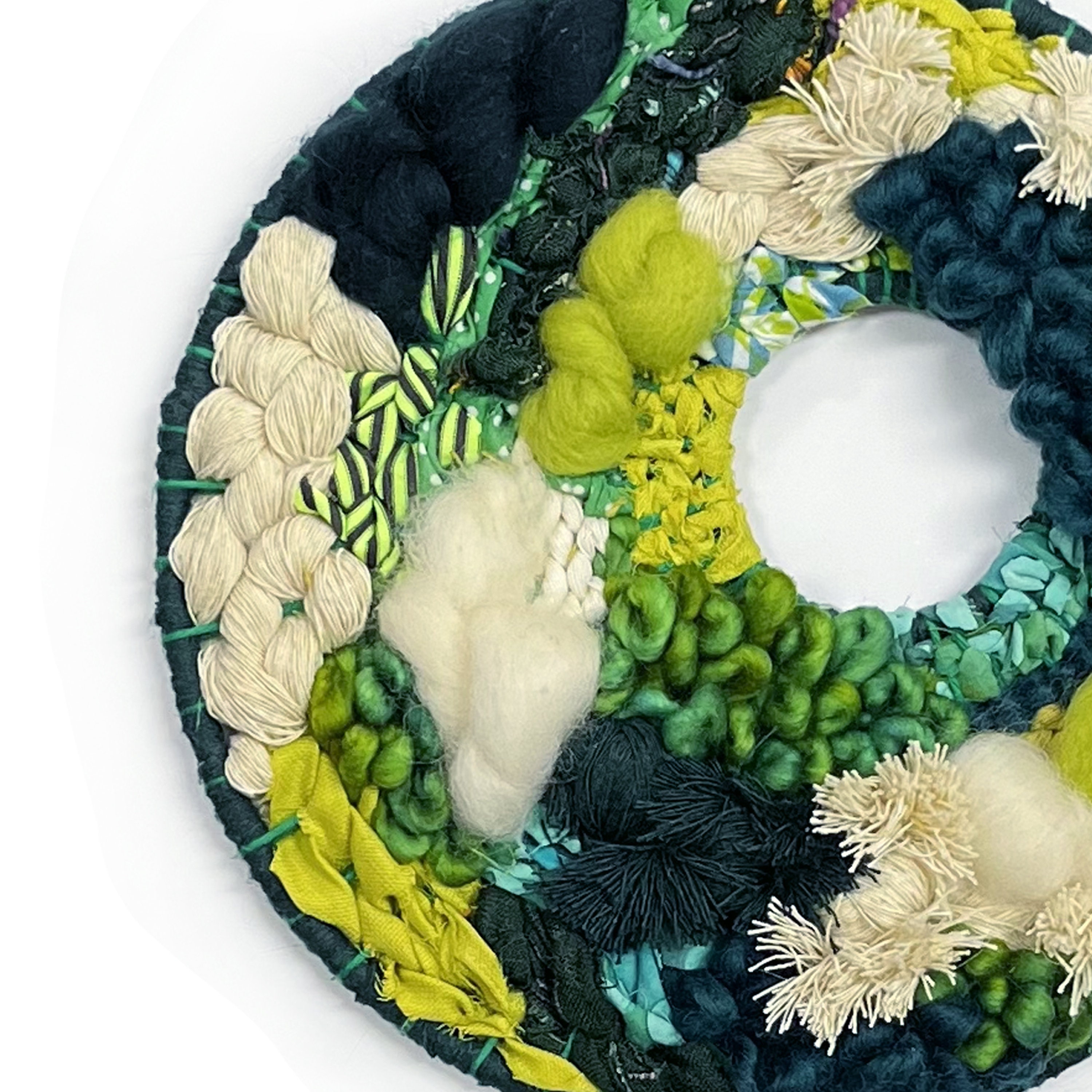 Spring Round Weaving, Upcycled Large Round Weaving, Woven Round Weaving ...