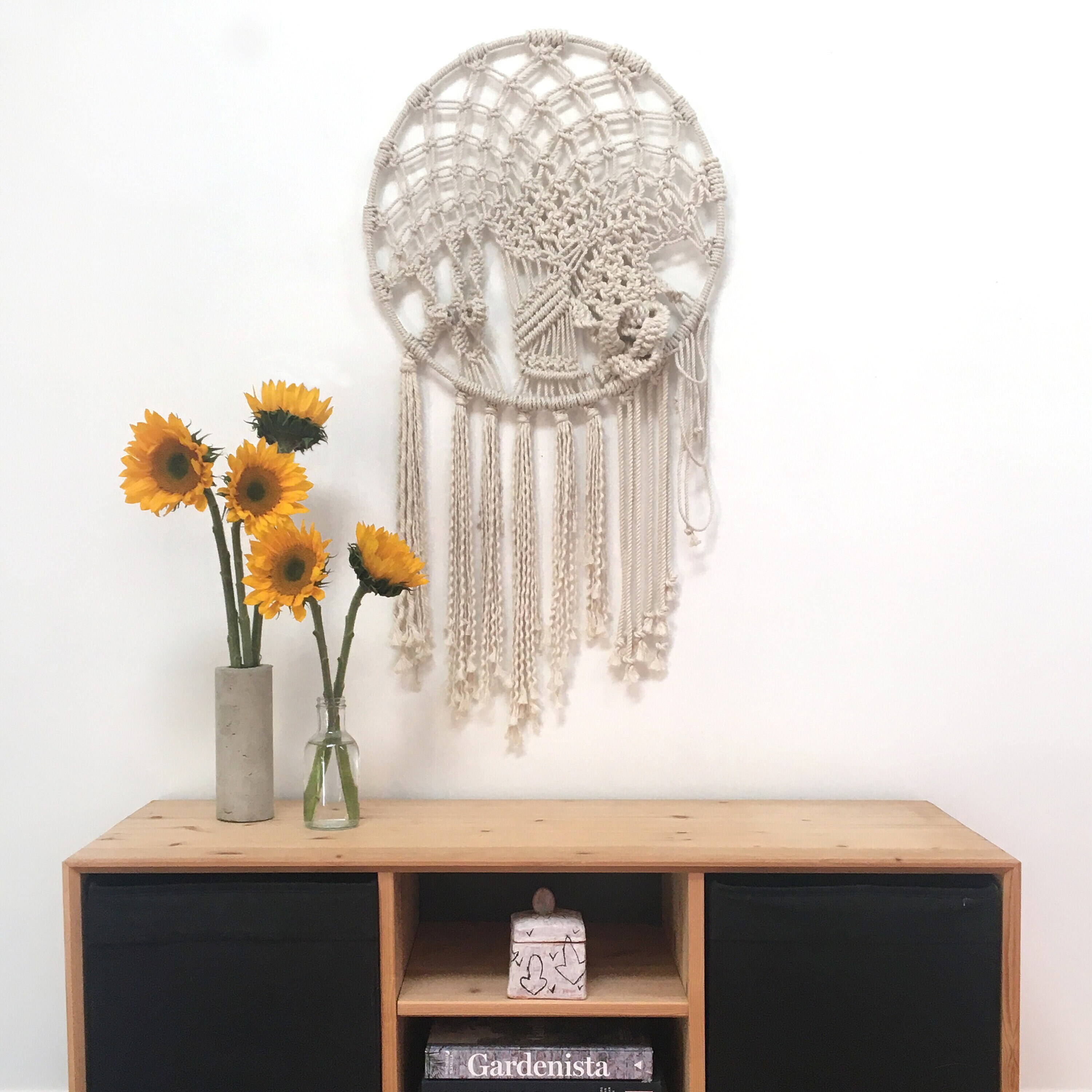 Large Round Macrame Wall Hanging 70s Vintage Round Macrame - Etsy