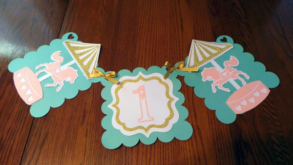 Large Custom Carousel Themed Banner 8 Squares - Etsy