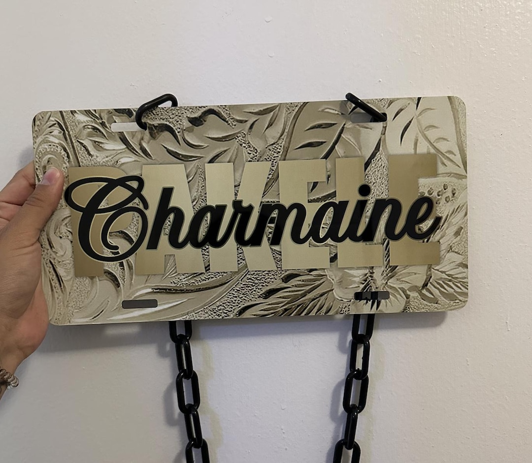 Hawaii Gold Lei Plate Double Name - Etsy