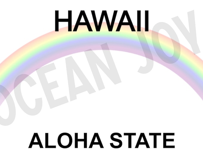 Hawaii License Plate Print - Etsy