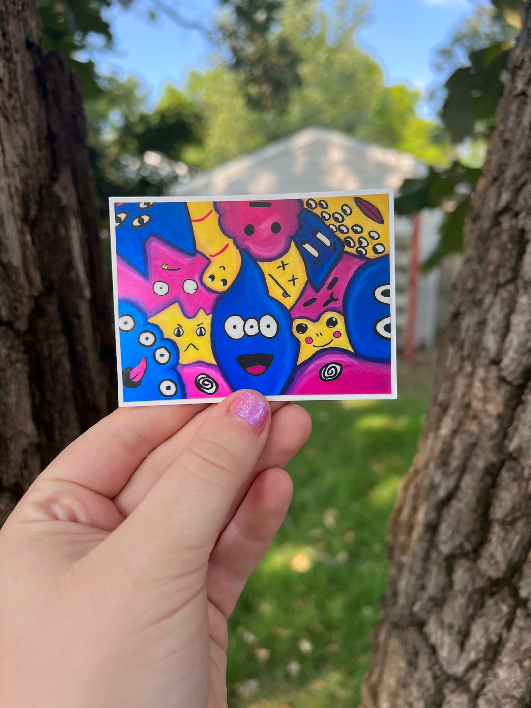 Ugly Faces Vinyl Sticker - Etsy