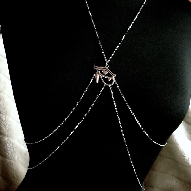 Egyptian Eye of Horus Body Chain Body Harness / Belly Chain - Etsy