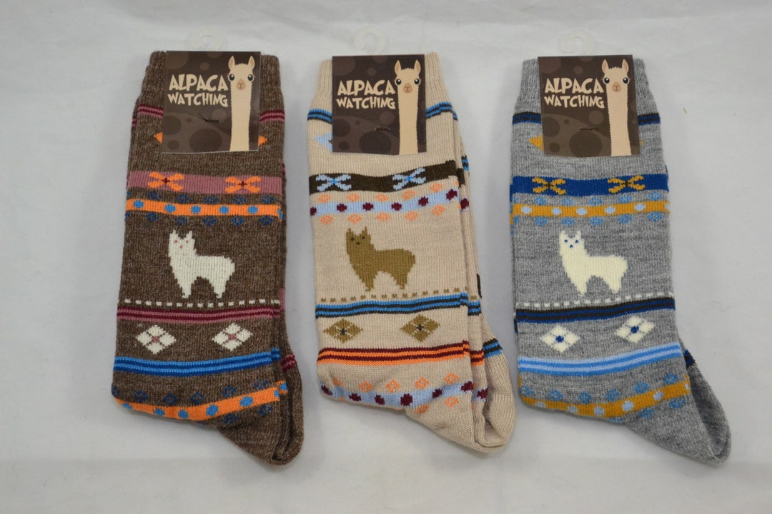 Alpaca Graphic Socks - Etsy