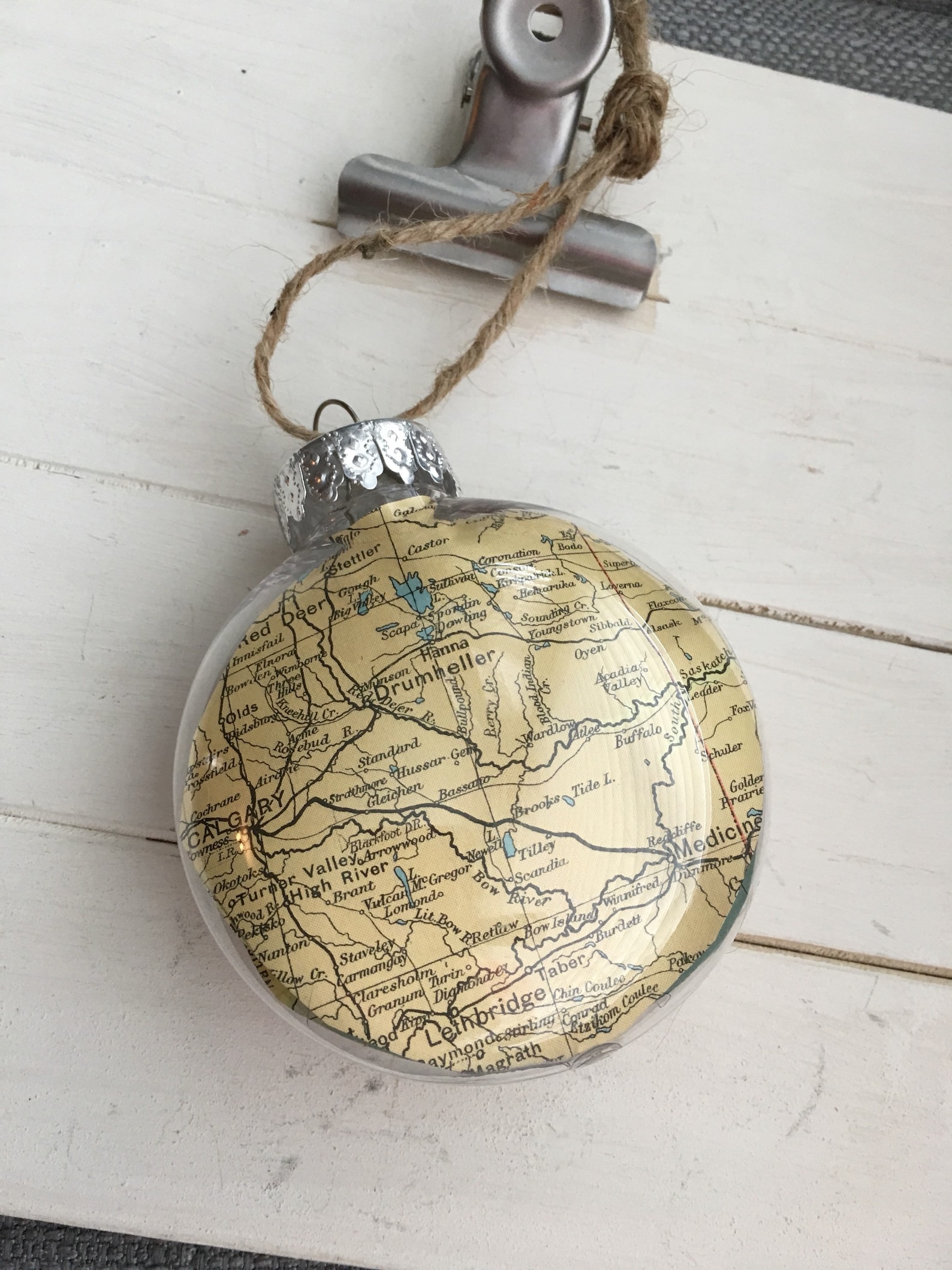 Large Map Ornament - Etsy