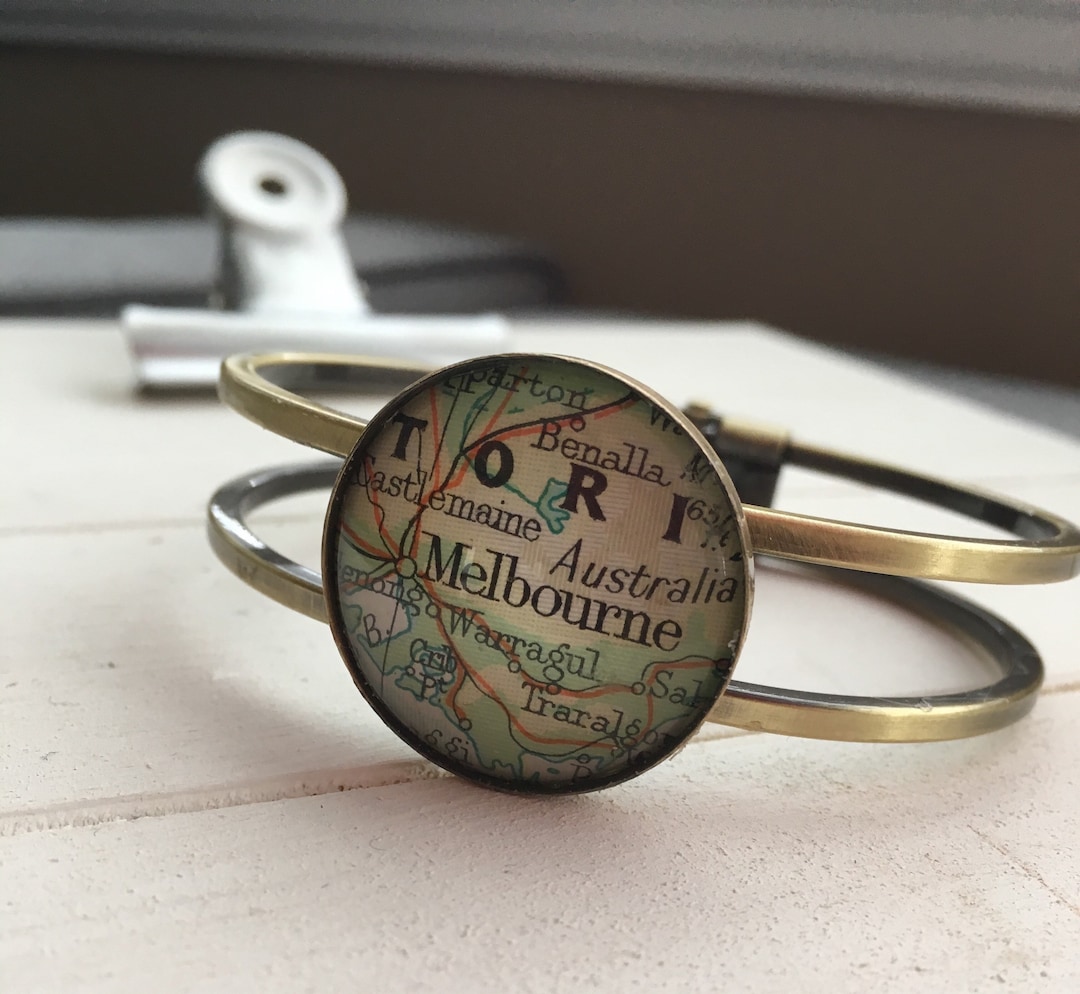 Map Cuff Bracelet - Etsy