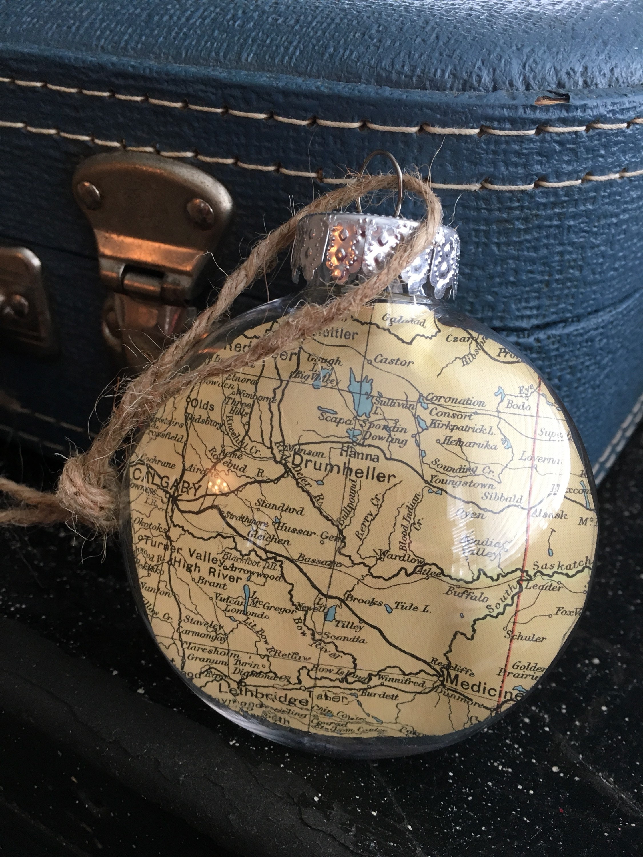 Large Map Ornament - Etsy