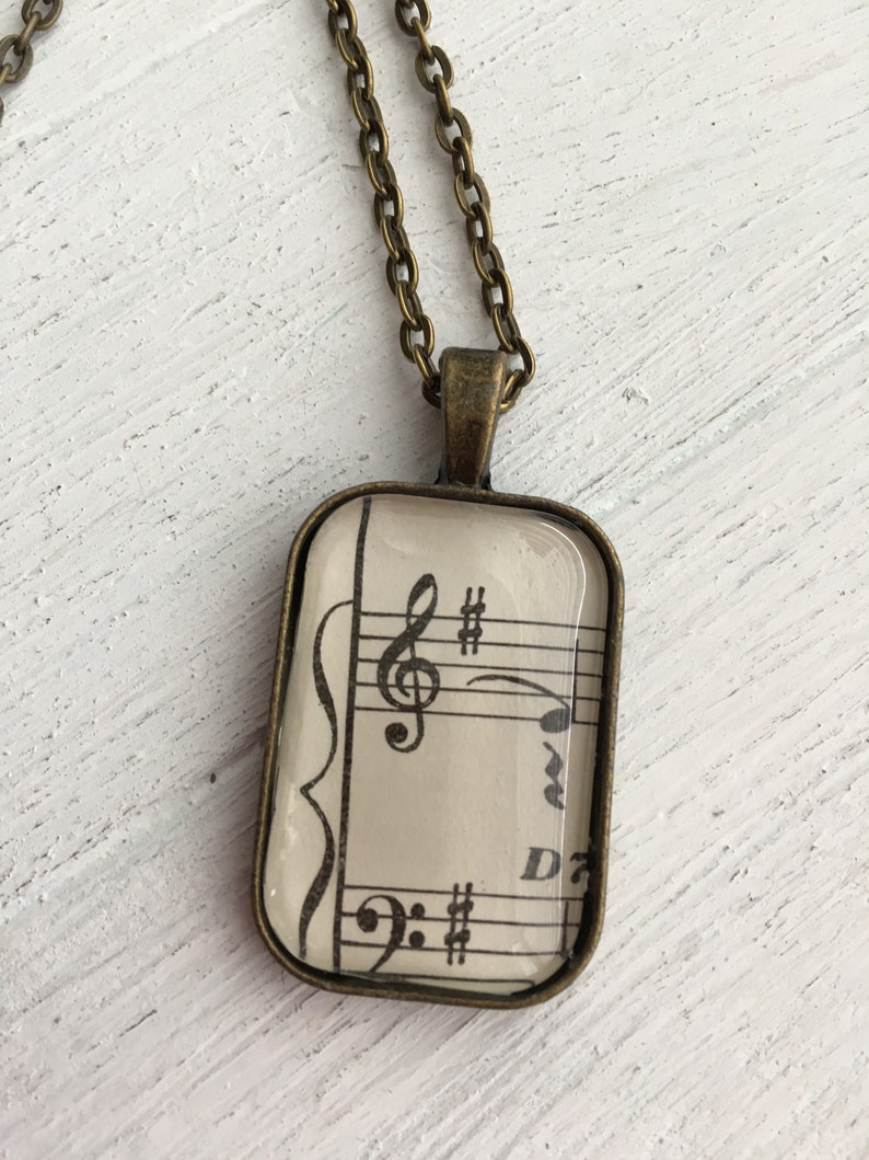 Vintage 1957 Sheet Music Pendant With Chain/charm - Etsy